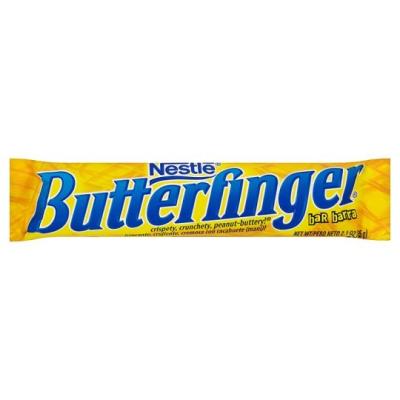 China Custom Printing Butterfinger Candy Bar Food Plastic Packaging Bag for sale