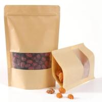 China Custom Kraft Paper Stand Up Pouches with Zipper for Food Packaging 10000 Pcs MOQ for sale