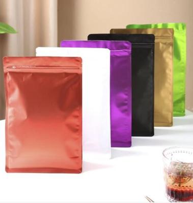 China Custom Flat Bottom Aluminum Foil Ziplock Bags with Window for Snack Food Packaging 20-200 Micron for sale