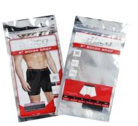 China Custom Printed 3-Sides Sealed Aluminum Foil Ziplock Plastic Bags for Underwear Packing Eco Friendly for sale