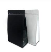 China Matt Finish Flat Bottom Stand Up Pouch Aluminum Foil Ziplock Packaging Bags for Coffee Custom Size for sale