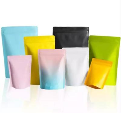 China Free Sample Custom aluminium ziplock Bags Small Zipper Tea Package Bag for sale