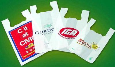 China Wholesale Custom HDPE LDPE Plastic T-shirt Shopping Bag with Up to 8 Color Printing for sale