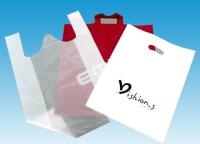 China Custom Transparent Color PE T-Shirt Shopping Plastic Bag 8 Color Printing 10000pcs MOQ for sale