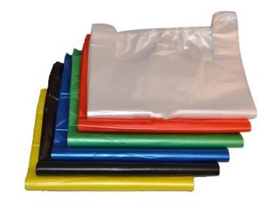 China Custom Printed HDPE LDPE Plastic T-Shirt Bags on Roll 8 Color Gravure Printing for sale