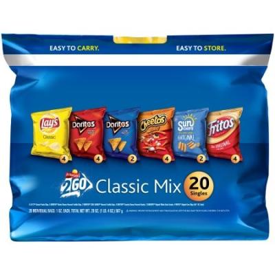 China Custom PET/PE Heat Seal Gusset Food Bag 8 Color Printing Corn Chips Packaging for sale
