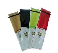 China Customized Tin Tie Coffee Bean Bag Aluminum Foil Side Gusset Quad Seal Packaging with Valve 5000pcs MOQ for sale