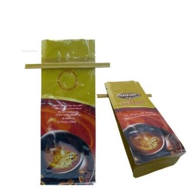 China Customized Tin Tie Coffee Bean Bag Aluminum Foil Side Gusset Quad Seal Packaging with Valve 5000pcs MOQ for sale