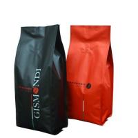 China Custom Food Grade Moisture Proof Coffee Plastic Packing Bag with Tear Notch 100 Micron for sale
