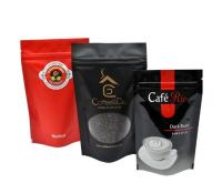 China Custom Food Grade Moisture Proof Coffee Plastic Packing Bag with Tear Notch 100 Micron for sale