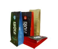 China Custom Food Grade Moisture Proof Coffee Plastic Packing Bag with Tear Notch 100 Micron for sale