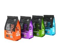 China Custom Food Grade Moisture Proof Coffee Plastic Packing Bag with Tear Notch 100 Micron for sale