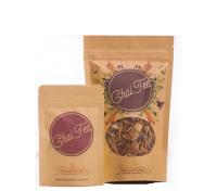 China Custom Logo FDA Food Grade Brown Kraft Paper Bag with Zipper 20-200 Micron Thickness for sale