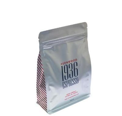 China Custom Printed Aluminum Foil Coffee Bean Bags Flat Bottom Gusset 5000pcs MOQ for sale