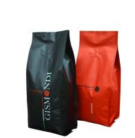 China Custom Printed Aluminum Foil Coffee Bean Bags Flat Bottom Gusset 5000pcs MOQ for sale