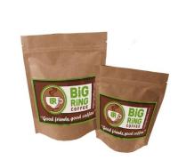 China Custom Kraft Paper Stand Up Pouches with Resealable Zipper for Spices 100mm x 150mm for sale