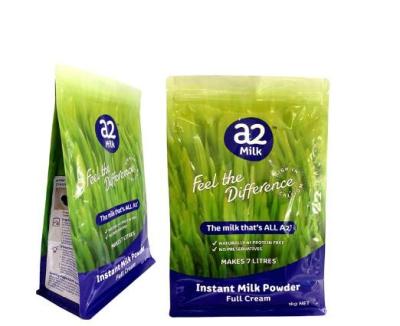 China Custom Printed Resealable Flat Bottom Aluminium Foil Lined Plastic Bag 20-200 Micron Food Packaging for sale