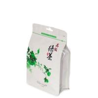 China Biodegradable Heat Seal Custom Print Aluminum Foil Plastic Empty Green Tea Bag with Hole 100x70mm for sale