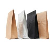 China Food Grade 1kg Brown Kraft Paper Flour Bags with Zipper Tear Notch Resealable Moisture Proof for sale