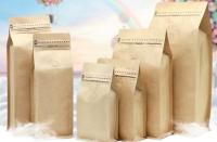 China Food Grade 1kg Brown Kraft Paper Flour Bags with Zipper Tear Notch Resealable Moisture Proof for sale