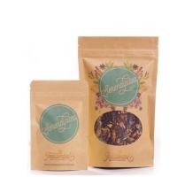 China Custom Food Grade Brown Square Bottom Paper Bag Water Resistant 1kg for Candy Sugar Packaging for sale