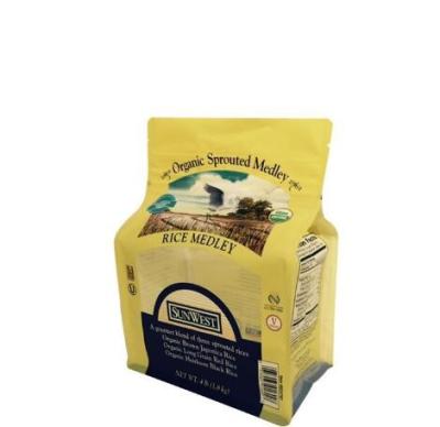 China Aluminum Foil Resealable  Bottom Pouch Food Packaging With k for sale