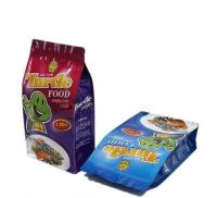 China Custom Printed Laminated Side Gusset Tortoise Feed Bag 100micron Thickness for sale
