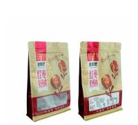 China Custom Laminated Flat Bottom Zip Lock Food Packaging Bags for Snack Jujube 20-200 Micron for sale