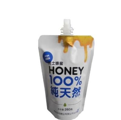 China Custom Size Standing Up PET Exquisite Printing Pastic Spout Bags for sale