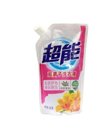 China Custom Aluminum Foil Liquid Detergent Plastic Spout Pouch Wholesale 10000pcs MOQ for sale