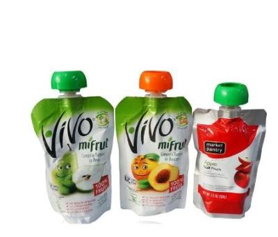 China Custom Stand Up Food Grade Aluminum Foil Spout Pouch for Juice 10000pcs MOQ for sale