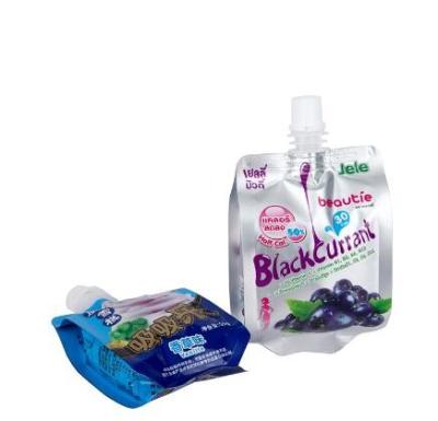 China Biodegradable Aluminum Foil Stand Up Spout Pouch Custom Size 10000 Pieces for Juice Beverage for sale