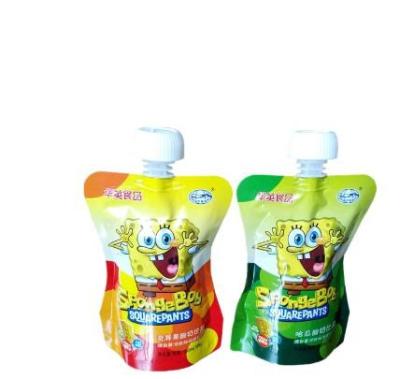 China Custom Stand Up Plastic Beverage Pouch with Spout 100ml to 2000ml Food Grade for sale