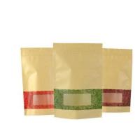 China Food Grade Custom Window Stand Up Wax Paper Bags White 100% Security Eco Friendly Packaging for sale