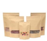 China Aluminum Foil Stand Up Zipper Coffee Packaging Bag Kraft Paper Body 10000 Pieces MOQ for sale