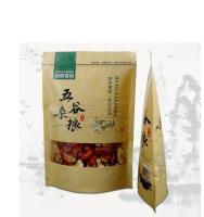 China Food Grade Brown Kraft Paper Zipper Bags with Window Custom Size 10000 Pieces MOQ for sale