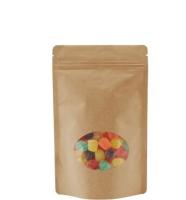 China Custom Food Grade Brown Kraft Aluminum Foil Zipper Bag for Food Packaging 10000 Pieces MOQ for sale
