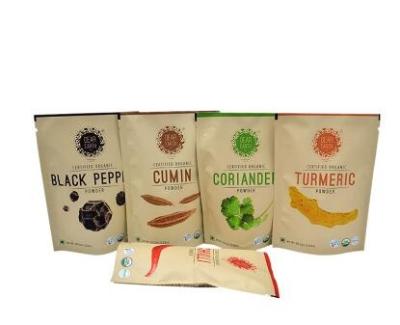 China Eco-friendly Custom Zipper Top Brown Kraft Paper Bag With Clear Window for sale