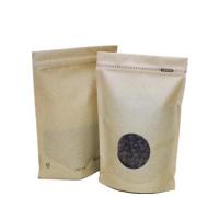 China Custom Kraft Paper Zipper Bag with Aluminum Foil Lining for Coffee Packaging 10000pcs MOQ for sale