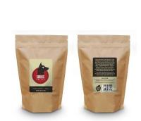 China Custom Kraft Paper Stand Up Pouch with Window and Zipper for Coffee Packaging 10000pcs for sale