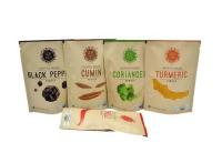 China Custom Stand Up Kraft Paper Bag for Dried Fruit Mango Food Grade Multilayer with Tear Notch 10000pcs MOQ for sale