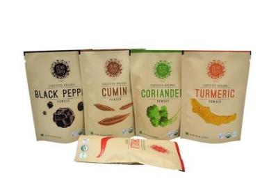 China Custom Stand Up Kraft Paper Bag for Dried Fruit Mango Food Grade Multilayer with Tear Notch 10000pcs MOQ for sale