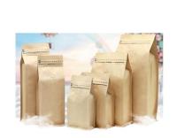 China Custom Kraft Paper Stand Up Pouch with Zipper Reclosable Food Packaging Bag 10000 Pieces MOQ for sale