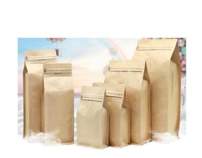 China Custom Kraft Paper Stand Up Pouch with Zipper Reclosable Food Packaging Bag 10000 Pieces MOQ for sale