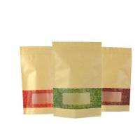 China Eco Friendly Resealable Zipper Kraft Paper Food Packaging Bags Custom Size 20-200 Micron for sale