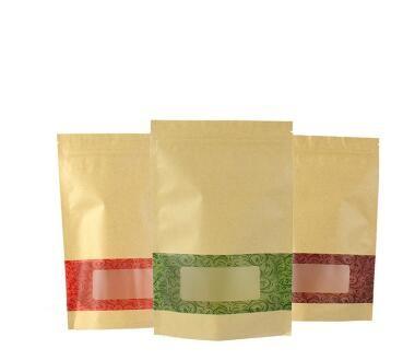 China Eco Friendly Resealable Zipper Kraft Paper Food Packaging Bags Custom Size 20-200 Micron for sale
