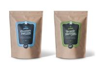 China Food Grade Resealable Kraft Zipper Paper Bags for Tea Coffee Packing with Bottom Gusset Custom Size for sale