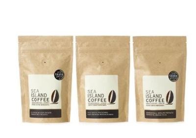China Custom Biodegradable Kraft Stand Up Zipper Pouch 10000pcs MOQ Food Grade Coffee Packaging for sale