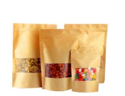 China Custom Printed Stand Up Kraft Paper Bags with Resealable Zipper for Coffee Packaging for sale