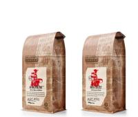 China Custom Printed Stand Up Pouch Foil Lined Kraft Paper Bags 16oz with Valve for sale